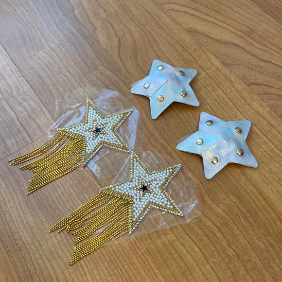 None | Intimates & Sleepwear | Holographic Star Fringe Star Rave Pastie ...